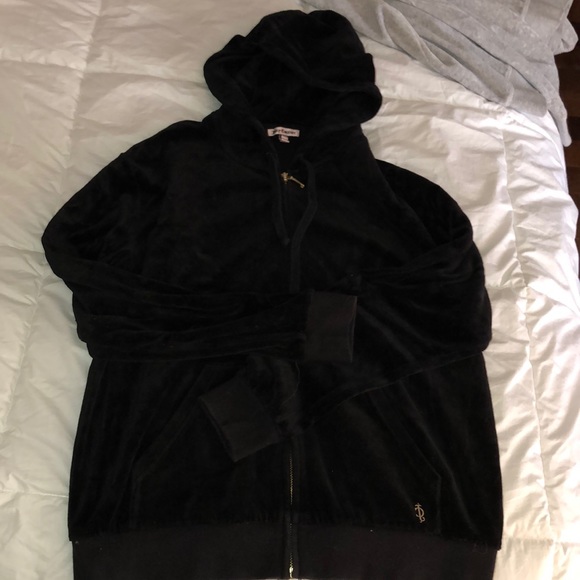 Juicy Couture | Jackets & Coats | Black Juicy Couture Velour Track ...
